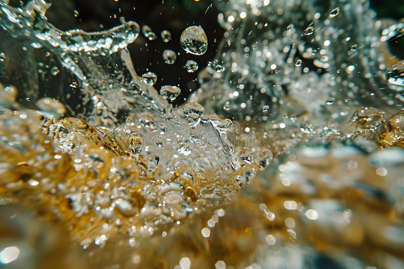 Artistic Splash of Water Droplets in Motion for Modern Design and Decor ...