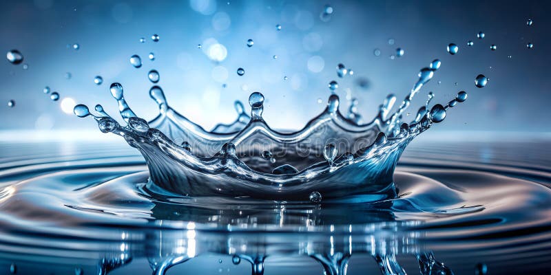 Dynamic Close Up of Water Splash Showcasing Liquid in Motion Capturing ...