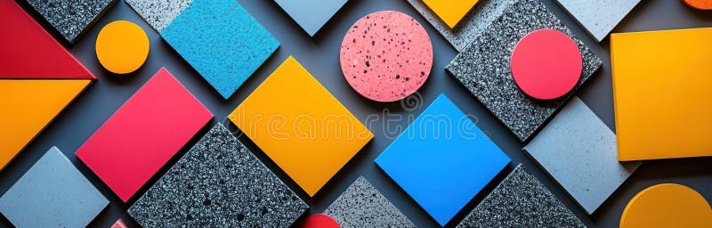 Dynamic Closeup of Geometric Shapes in Bold Colors with Ample Copy ...