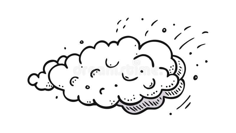 Dynamic Cloud Element with Motion Wind Vector, Vector Design Generative ...