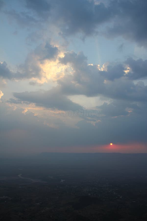 A Dynamic Cloud Formation during Sunset Stock Image - Image of cloud ...
