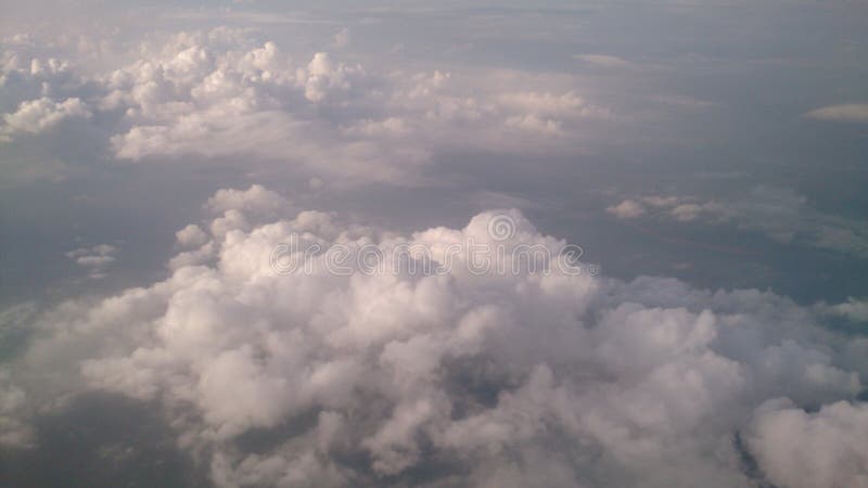 A Dynamic Cloud and Sky View from Plane. Stock Photo - Image of plane ...