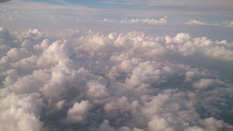 A Dynamic Cloud and Sky View from Plane. Stock Photo - Image of plane ...