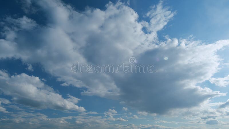 Dynamic Cloud Time-lapse from Calm Blue Skies To Cloudy. Puffy Fluffy ...