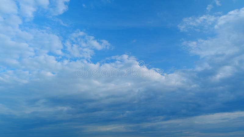Dynamic Cloud Time-lapse from Calm Blue Skies To Cloudy. Puffy Fluffy ...