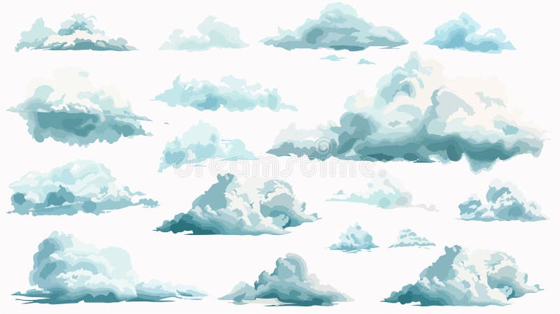 Dynamic Clouds in Sky Vector Design for Digital Projects Stock Vector ...