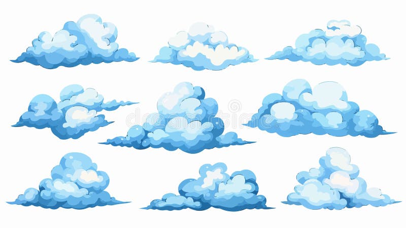 Dynamic Clouds in Sky Vector Design for Digital Projects Stock Vector ...