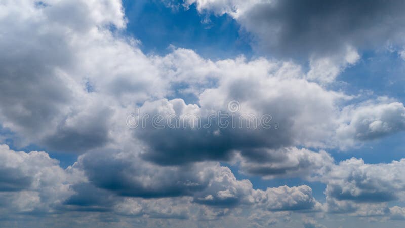 Dynamic Cloudscape with Blue Sky and Puffy Clouds Stock Image - Image ...
