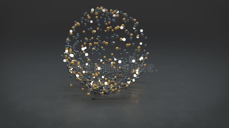 Dynamic Cluster of Spheres 3D Render Illustration Stock Illustration ...