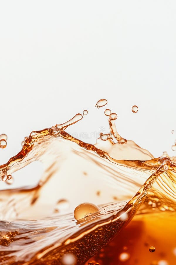 Dynamic Cola Splash Creating an Artistic Wet Effect on Surface Stock ...