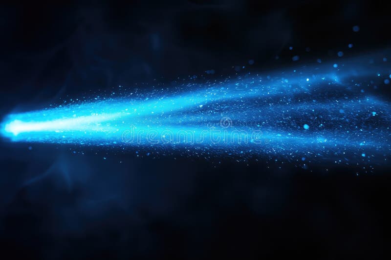 Dynamic Cold Air Flow from Conditioner Effect. Vibrant Blue Energy ...