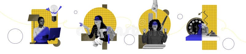 Modern Collage Design Showcasing Creativity through Abstract ...