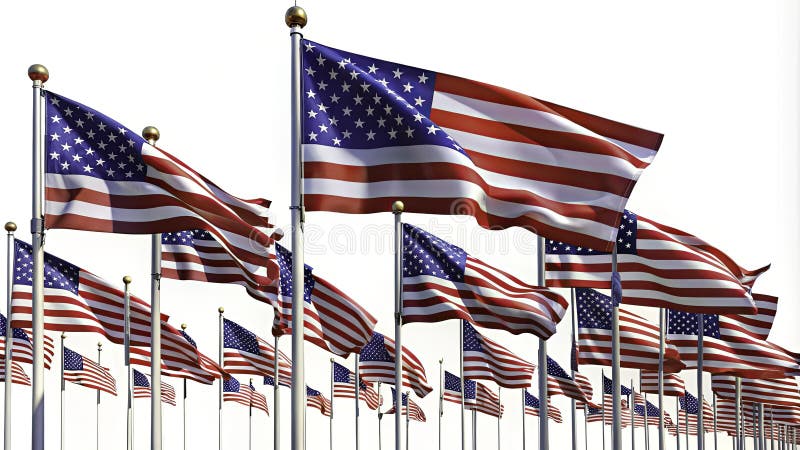 Vibrant American Flag Collage Banner Patriotic Design for Print and Web ...