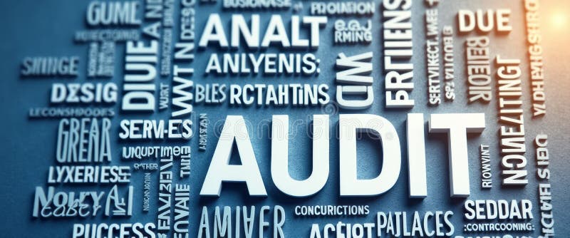 Dynamic Collage of Words Emphasizing AUDIT Stock Image - Image of ...