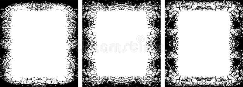 A Dynamic Collection of Edgy Grunge Photo Frames Rough-Edged Rectangular, Stock Vector ...