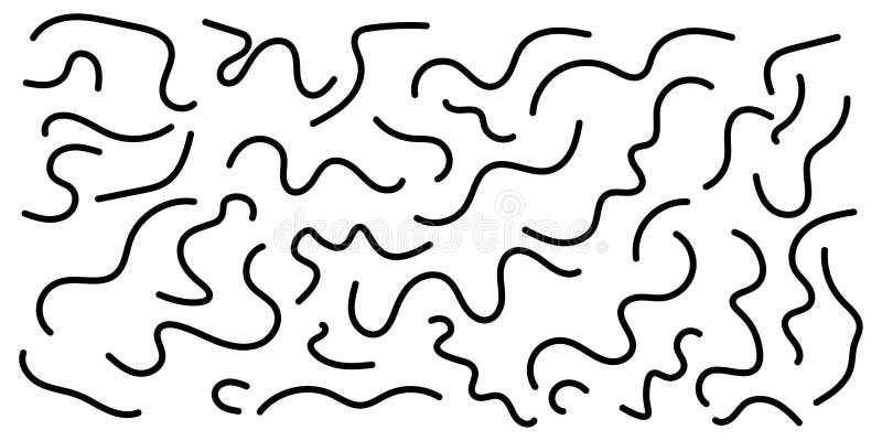 A Dynamic Collection of Irregular Wavy Lines, Creating an Abstract ...