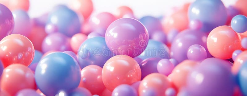 A Dynamic Collection of Vivid Spheres Hovers Against a Soft Background ...