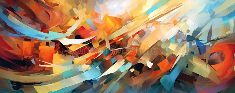 Dynamic Collision of Abstract Shapes and Textures on a Vibrant ...