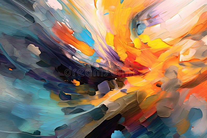 Dynamic Collision of Abstract Shapes and Textures on a Vibrant ...