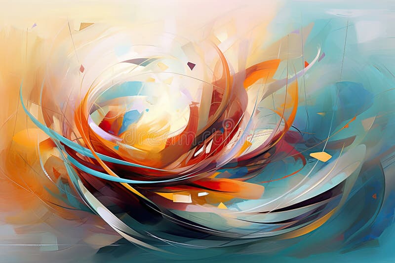 Dynamic Collision of Abstract Shapes and Textures on a Vibrant ...