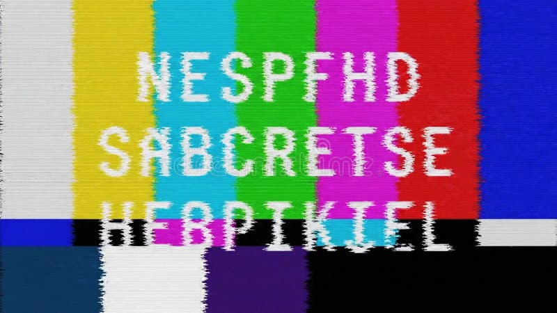 Dynamic Color Bars Test Pattern Vintage Television Calibration Screen ...