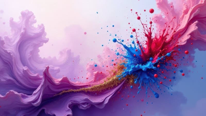 Dynamic Color Burst Vibrant Hues of Pink, Purple, Blue, and Red ...