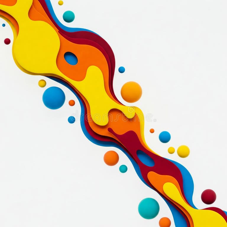 Dynamic Color Cascade stock illustration. Illustration of diagram ...