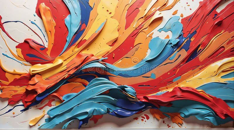 Dynamic Color Explosion - Abstract Fluid Art in High-Resolution Stock ...