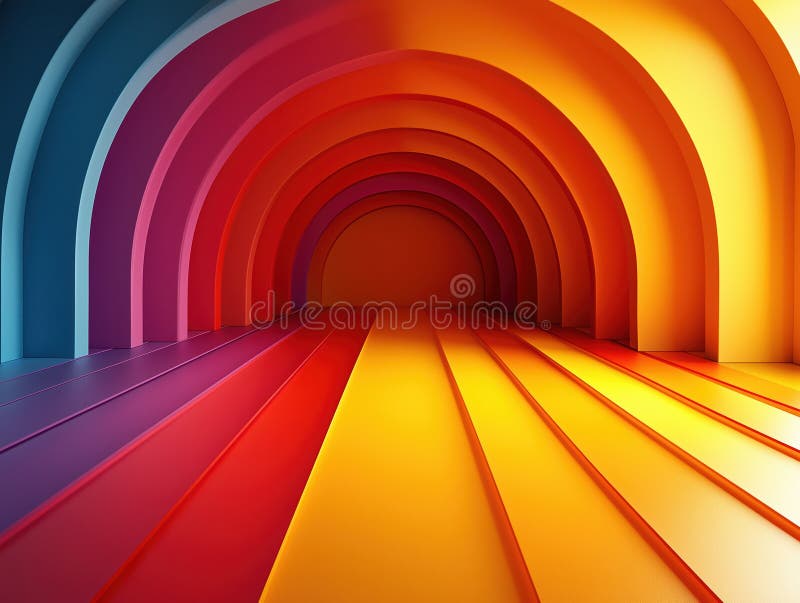 Dynamic Color Gradient with Depth Stock Illustration - Illustration of ...