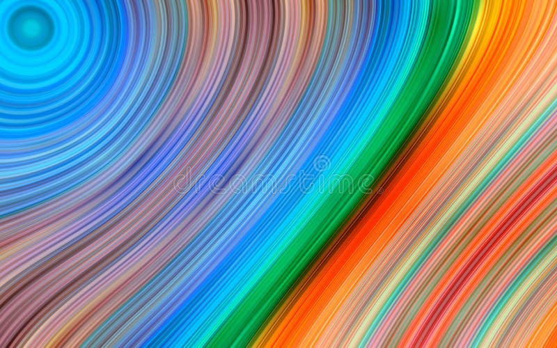 Dynamic Color Series. Artistic Abstraction with Colorful Wavy Lines ...