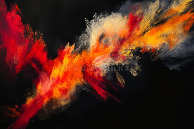 A Dynamic Color Smoke Background Featuring Bold Wisps of Red, Orange ...