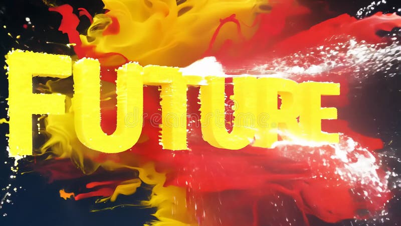 Dynamic Color Splash with Bold Typography Graphic Animation Stock ...