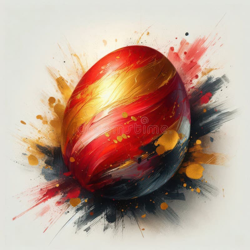 Dynamic Color Splash Egg stock illustration. Illustration of ...