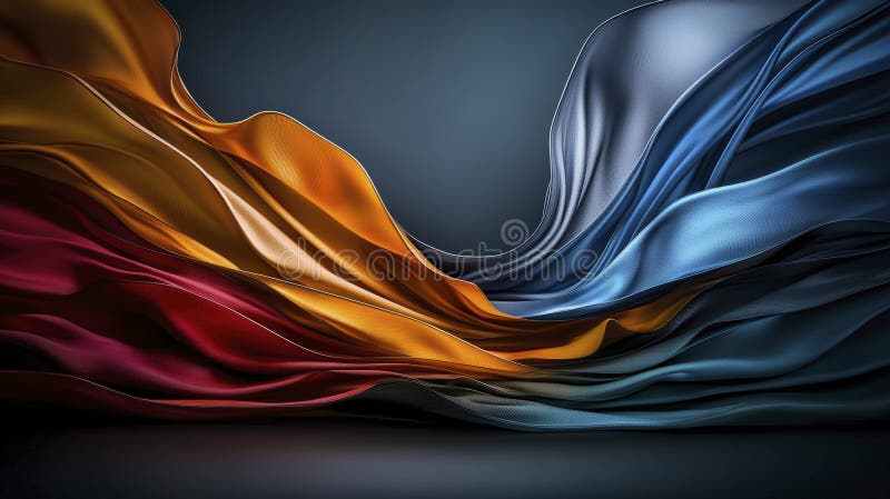 Dynamic Color Transitions in Fabric Textures Studio Setting Abstract ...