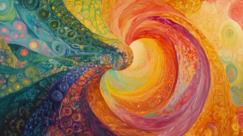 Dynamic Color Vortex a Symbol of Interconnectedness and Wellbeing ...