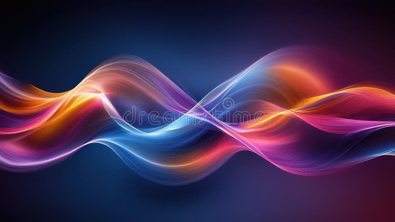 Dynamic Color Waves Abstract Art Digital Design Studio Close-up Vibrant ...