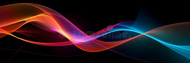 Vibrant Abstract Light Wave Background Stock Illustration ...