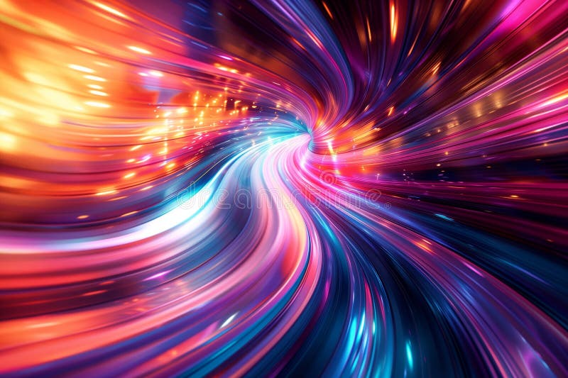 Dynamic Colorful Abstract Light Streaks Background Stock Photo - Image ...