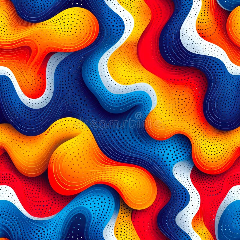 A Dynamic and Colorful Abstract Wave Pattern Designed for Contemporary ...