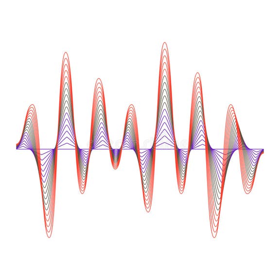Colorful Abstract Sound Waveform Graphic Stock Illustration ...