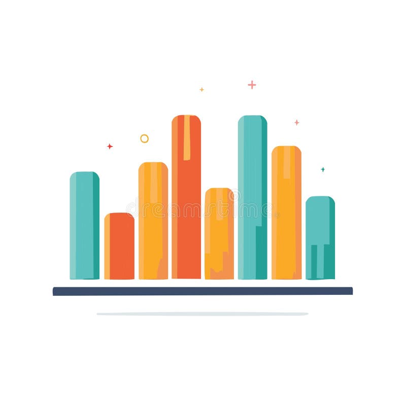 Dynamic Colorful Bar Chart Graphic Illustrating Data Visualization and Business Growth Analysis ...