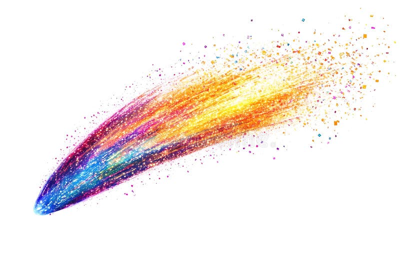 Dynamic Colorful Burst Effect with Radiant Energy and Geometric ...