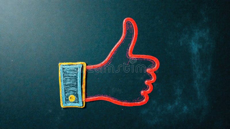 Vibrant Thumbs Up Chalkboard Graphic Design Premium Wall Art for ...