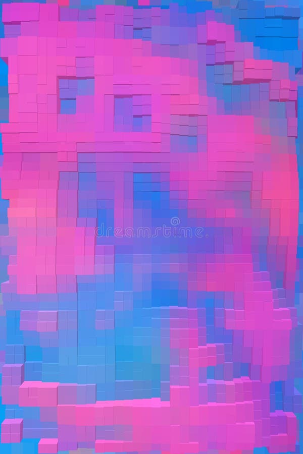 Colorful and Vivid Dynamic Cubes Structure. Stock Illustration ...