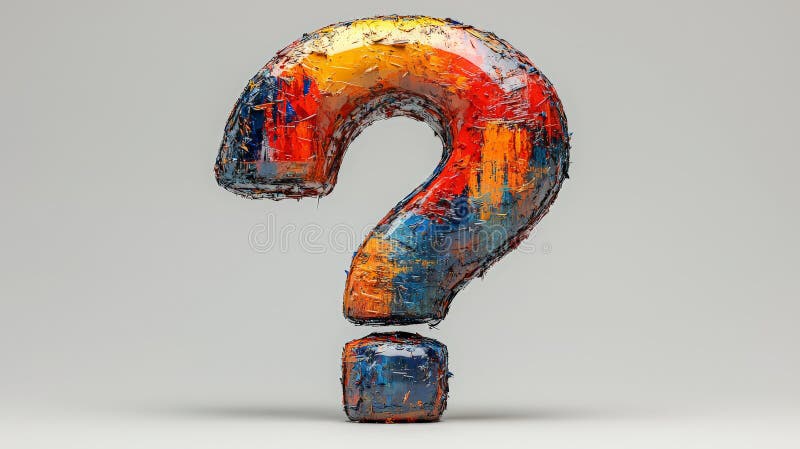A Dynamic and Colorful 3D-rendered Question Mark, Standing Boldly ...