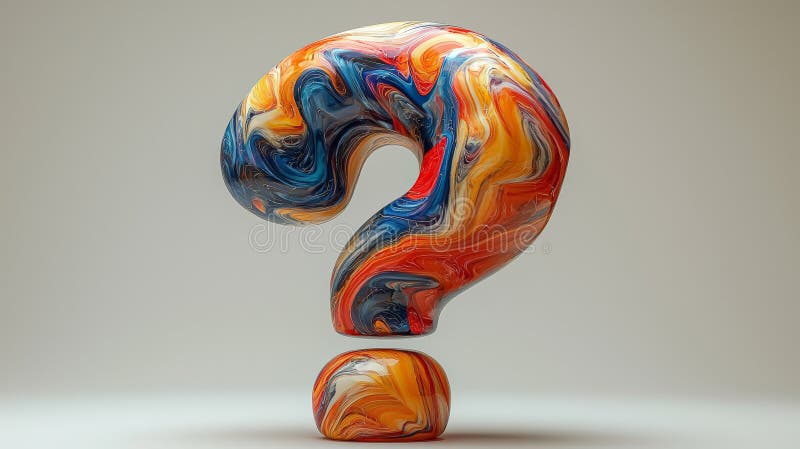 A Dynamic and Colorful 3D-rendered Question Mark, Standing Boldly ...