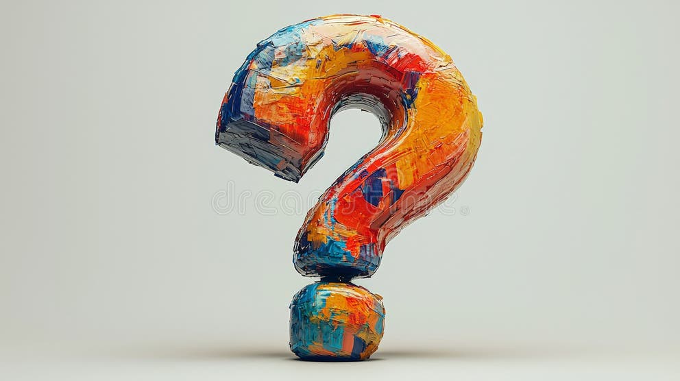 A Dynamic and Colorful 3D-rendered Question Mark, Standing Boldly ...