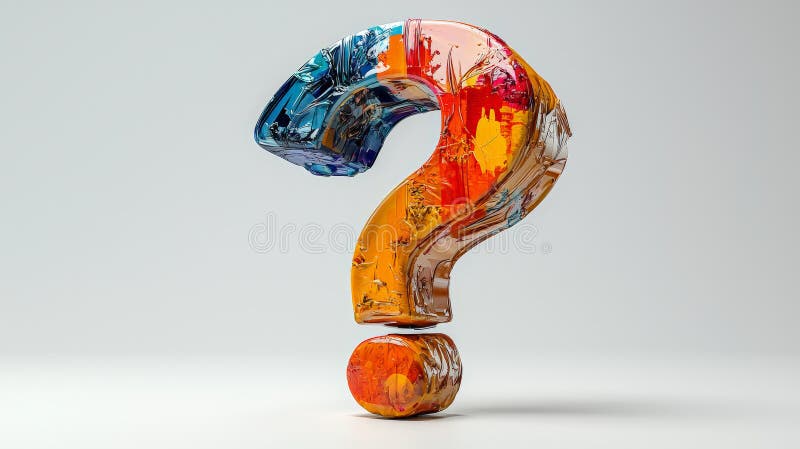 A Dynamic and Colorful 3D-rendered Question Mark, Standing Boldly ...