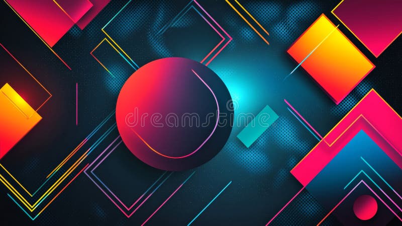 Dynamic, Colorful Geometric Shapes Create a Modern Abstract Design ...