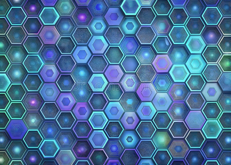 Dynamic Colorful Hexagonal Pattern Design Textures Visual Depth Stock ...
